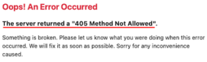 「405 method not allowed」エラーの意味・原因と解決方法 | 最速エリア｜WiMAXのプロ監修！わかりやすいネットの教科書